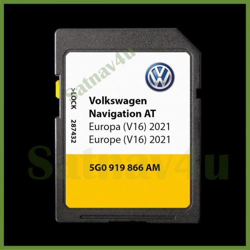 Volkswagen VW AT V16 Navigation SD Card DISCOVERY MEDIA mib1 SAT NAV ...